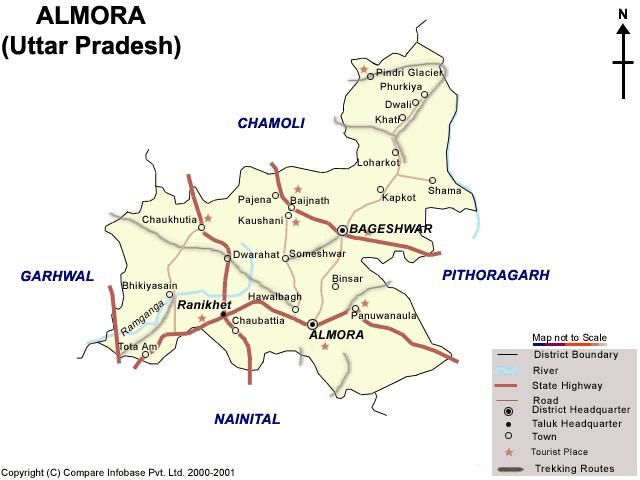 Almora_Map.Gif, Almora, India, Almora Snowfall, Almora Hills ...