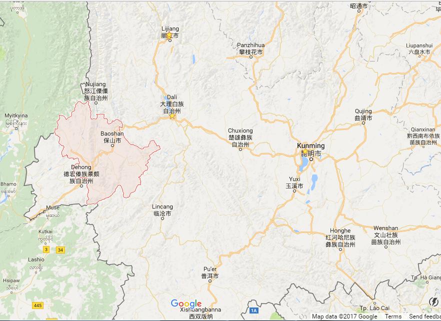 Yunnan City, Jianshui, Yunnan, Baoshan, China | Longitude PR - Maps of ...