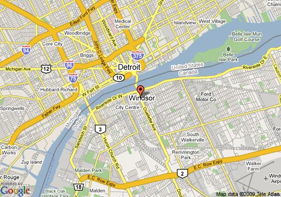 Map Of Holiday Inn Downtown Windsor, Windsor, Windsor, United States ...